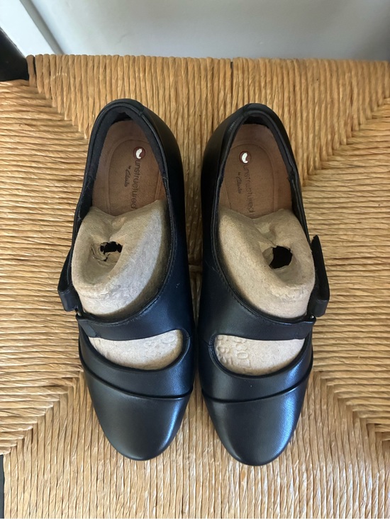 Clarks | Shoes | Clarks Black Leather Slipon Mary Jane Shoes | Poshmark